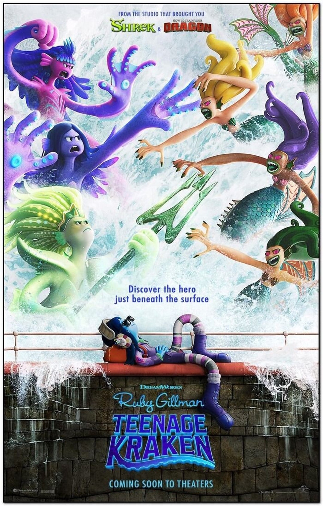 Ruby Gillman Teenage Kraken - 2023- Original 27X40 Advance Movie Poster ...