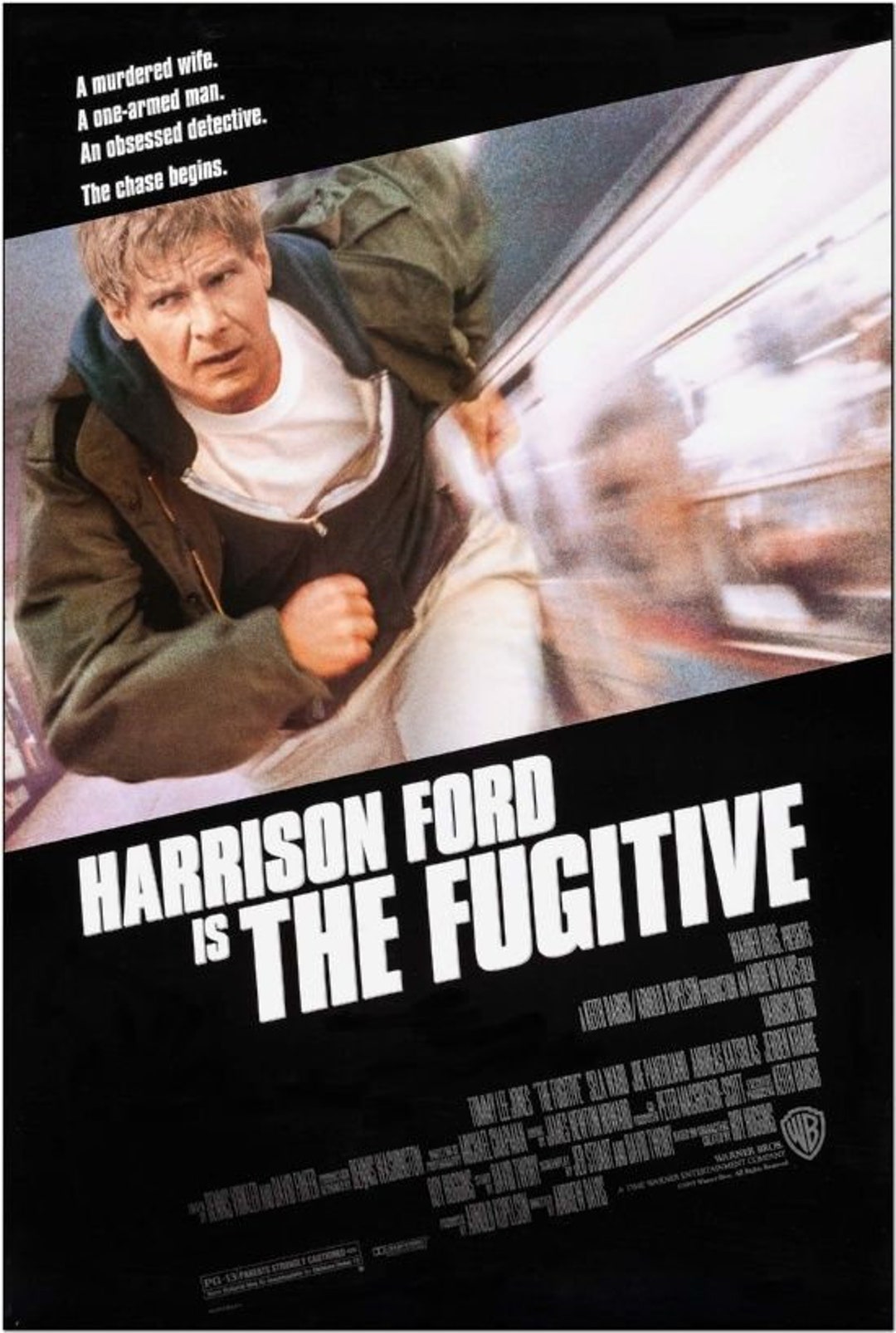 FUGITIVE - 1993 - Original Rolled 1-sheet Movie Poster - Final Style ...