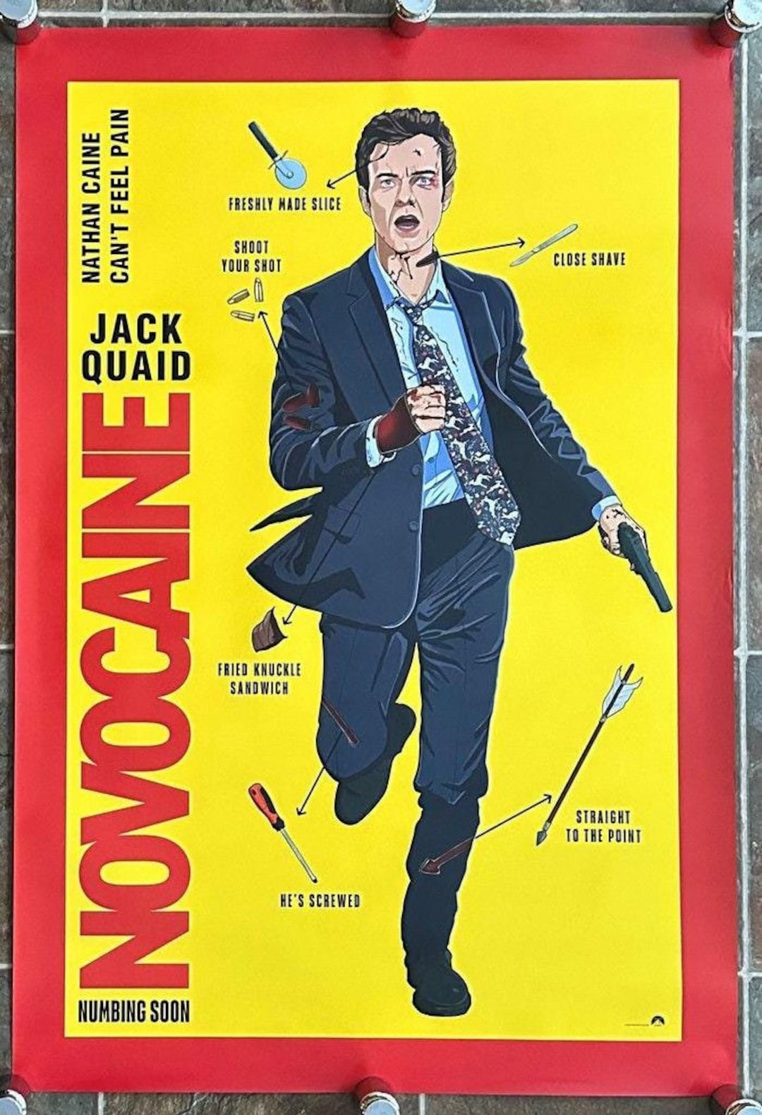 NOVOCAINE - 2025- Original 27x40 Advance Movie Poster - JACK QUAID ...