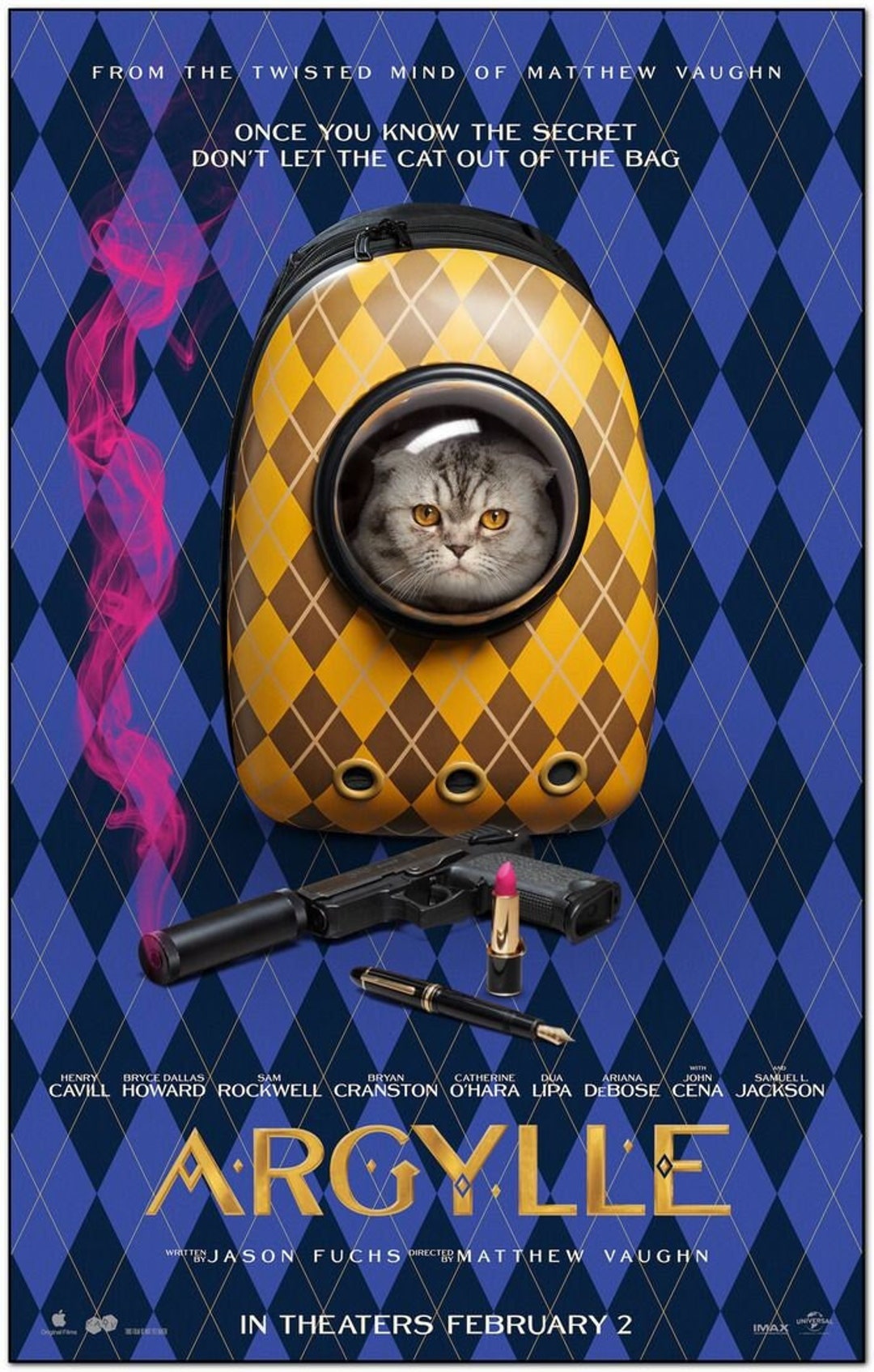 ARGYLLE - 2024 - Original 27x40 Advance Movie Poster - HENRY CAVILL ...