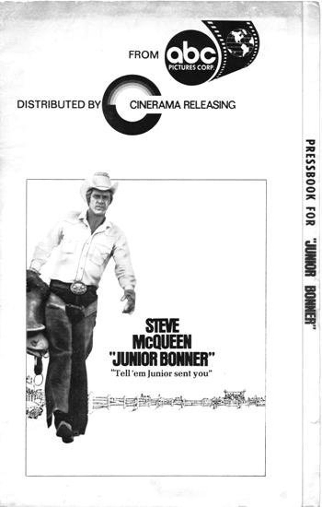 JUNIOR BONNER 1972 Original Uncut Pressbook Steve Mcqueen 20 Pages Sam ...