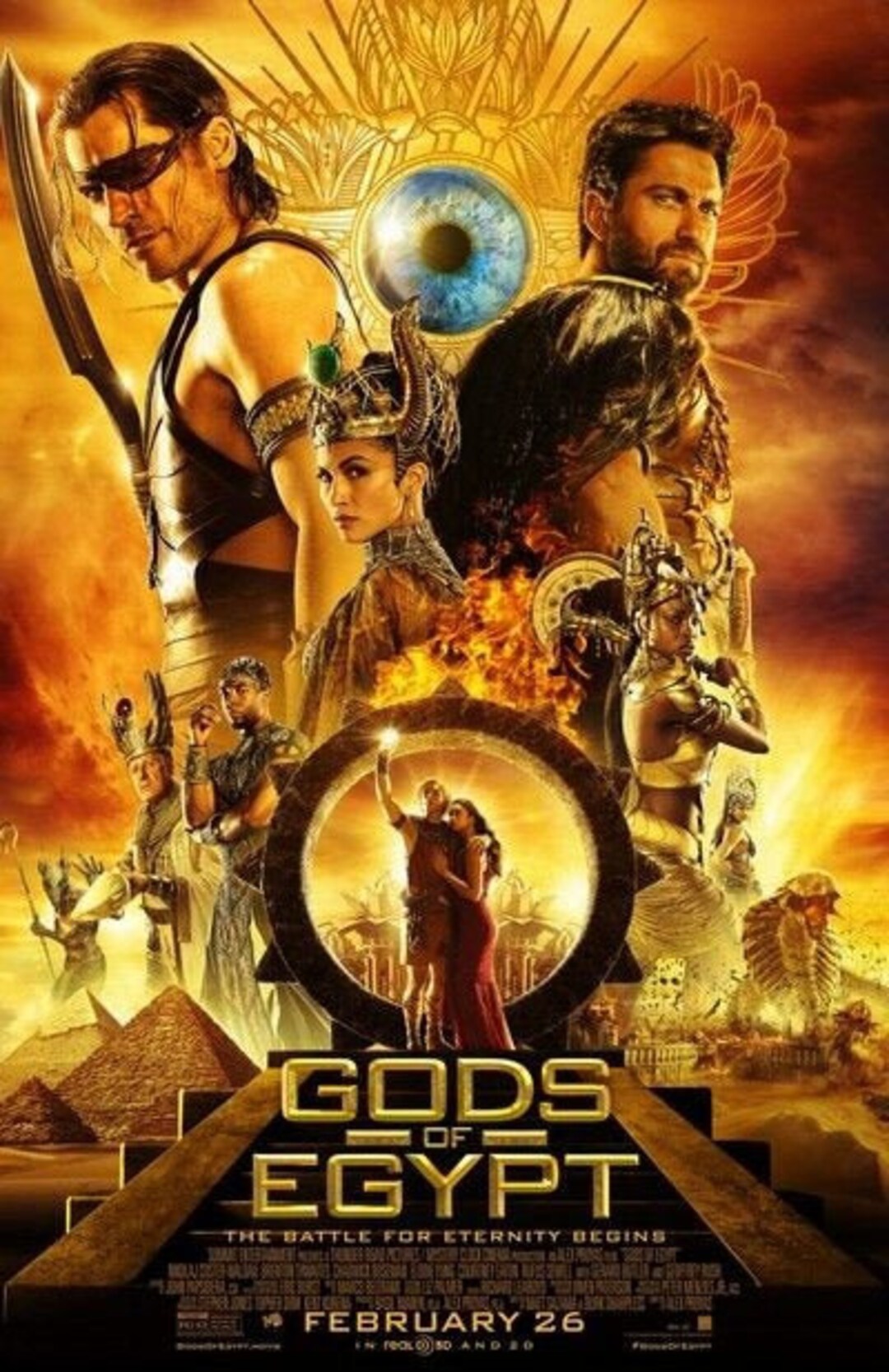 GODS OF EGYPT - 2016 - Original 27x40 Final Style Movie Poster - Gerard ...