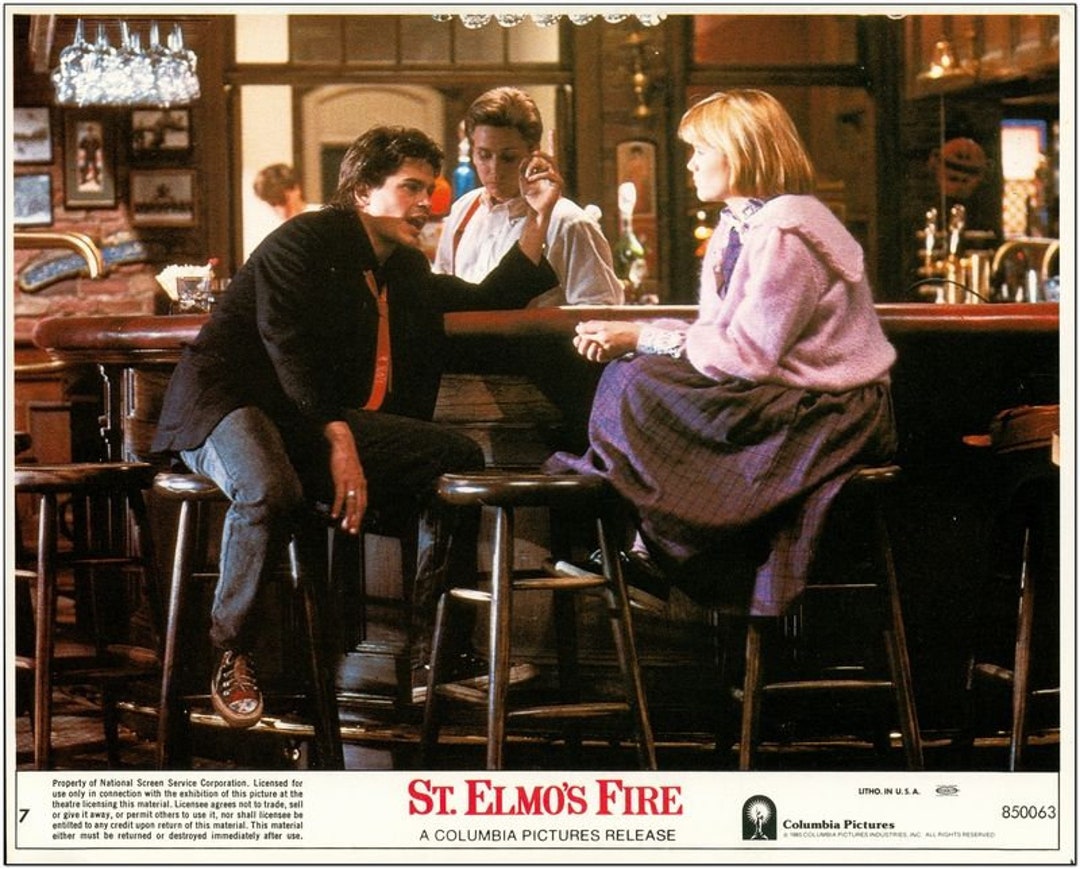 ST. ELMO'S FIRE 1985 Original 8x10 Mini Lobby Card 7 Rob Lowe, Mare ...