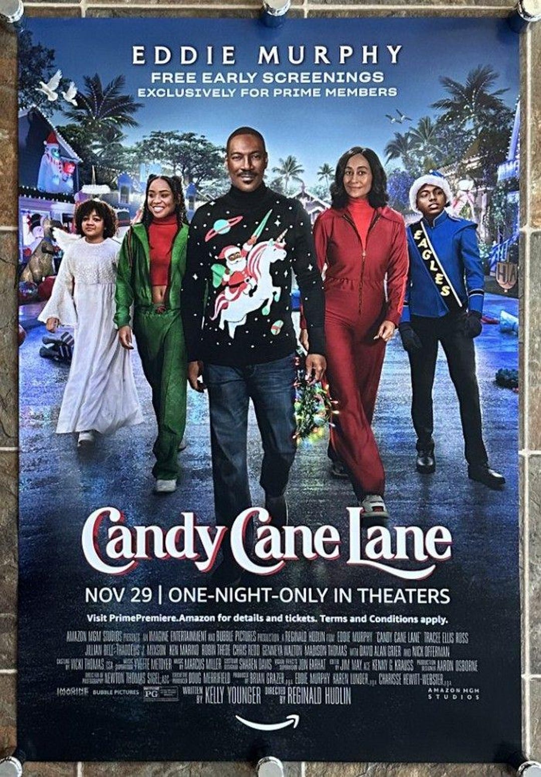 CANDY CANE LANE -2023- Original 27x40 Movie Poster - Amazon Prime Style ...