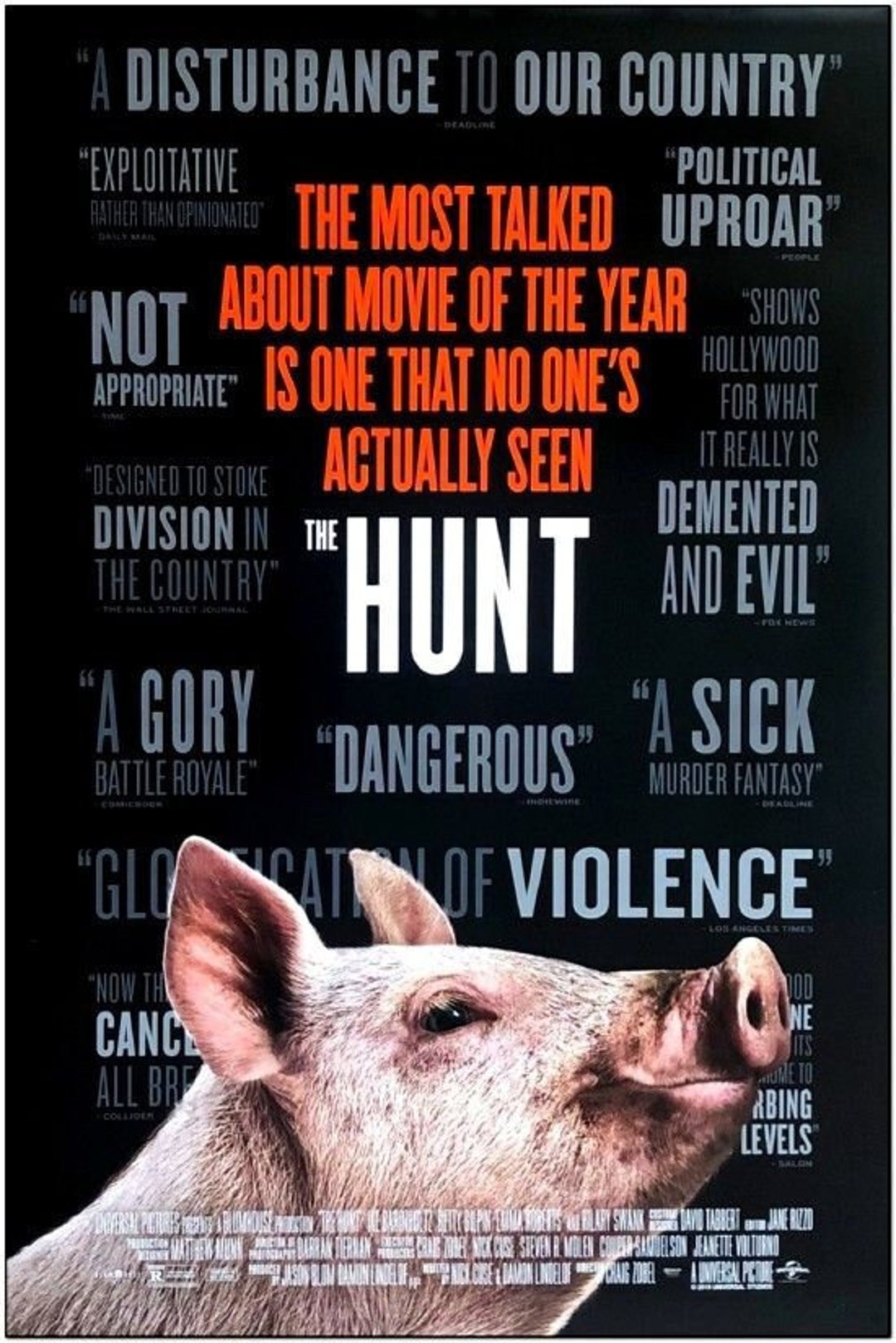 THE HUNT - 2020 - Original 27X40 Horror Movie Poster - Review Style B ...