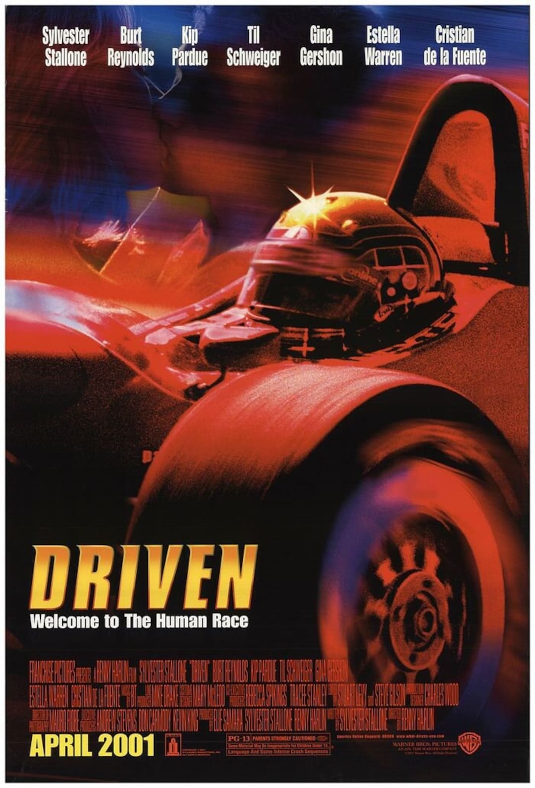 DRIVEN - 2001 - Original 27x40 Movie Poster - Auto Racing - SYLVESTER ...