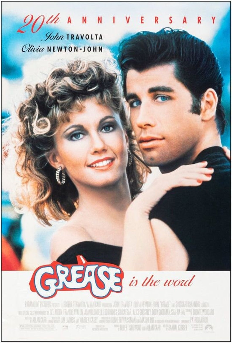 GREASE - 20th Anniversary - 1998 - Original 27x40 Rolled Movie Poster ...