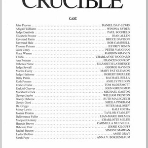 CRUCIBLE - 1996 - Original Press Kit - Includes 9 Original 8x10 Glossy ...