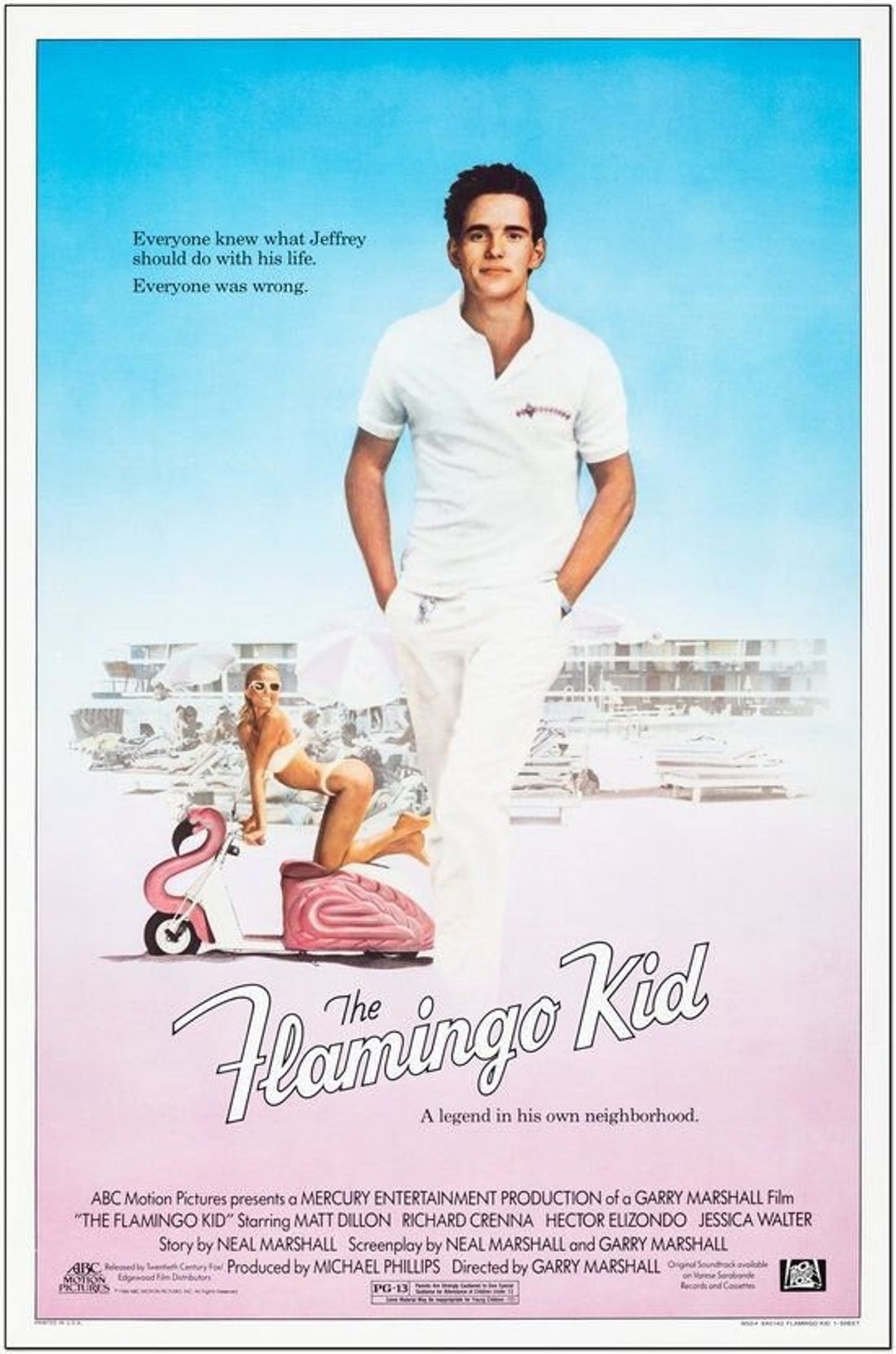 FLAMINGO KID - 1984 - Original Rolled 27x41 Movie Poster - Matt Dillon ...