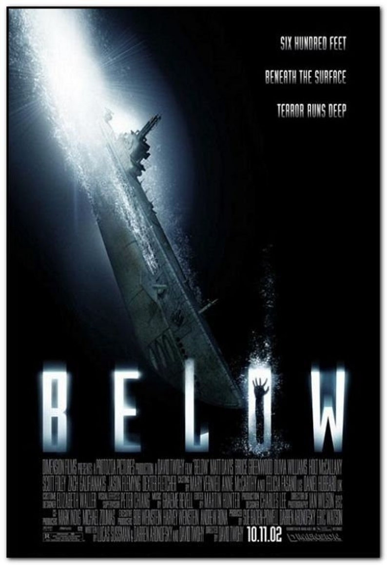 BELOW 2002 Original 27x40 Movie Poster Submarine Horror | Etsy