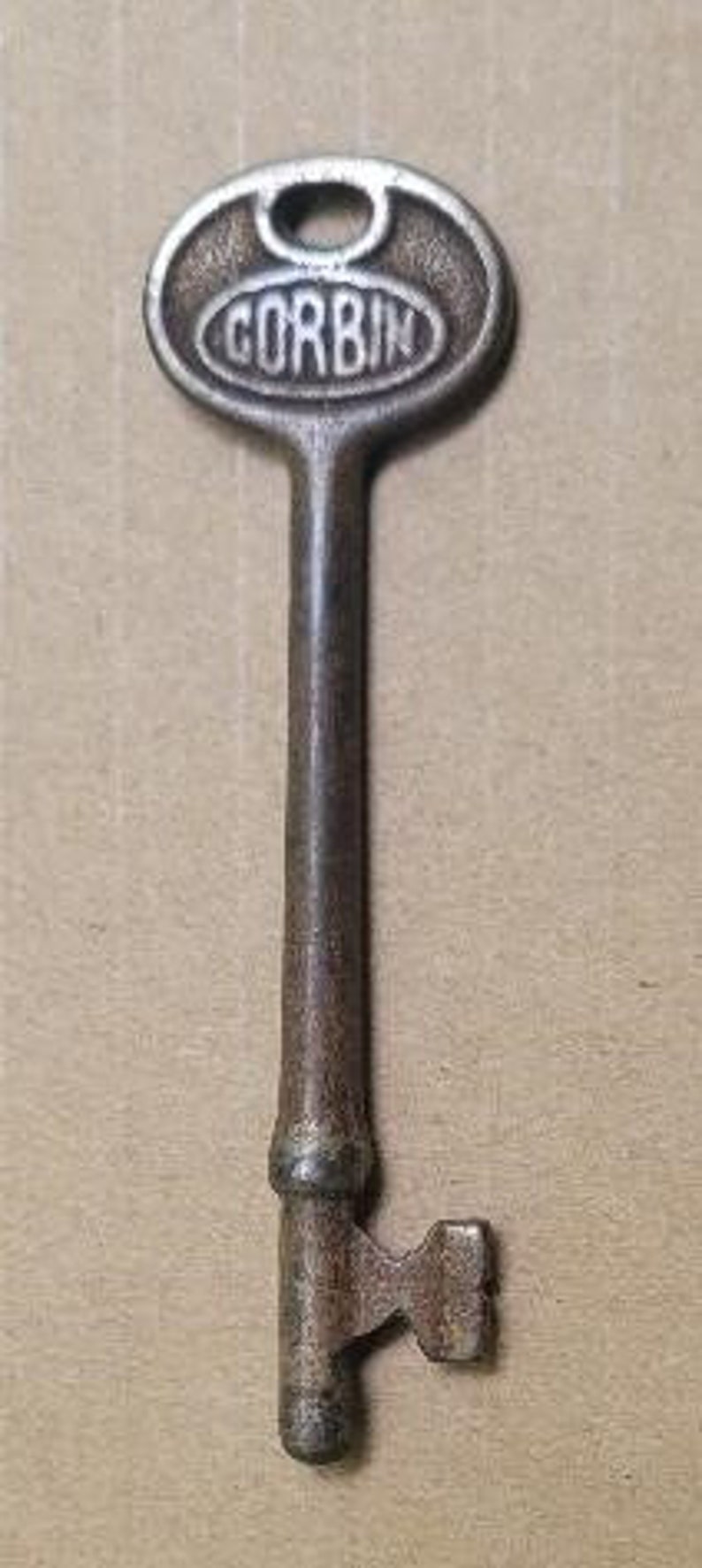 Vintage Solid Barrel Corbin Skeleton Key - Etsy