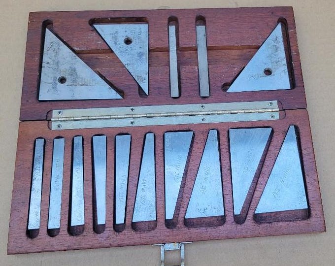Vintage 15-piece Angle Blocks Set W/wood Box - Made in USA - Etsy