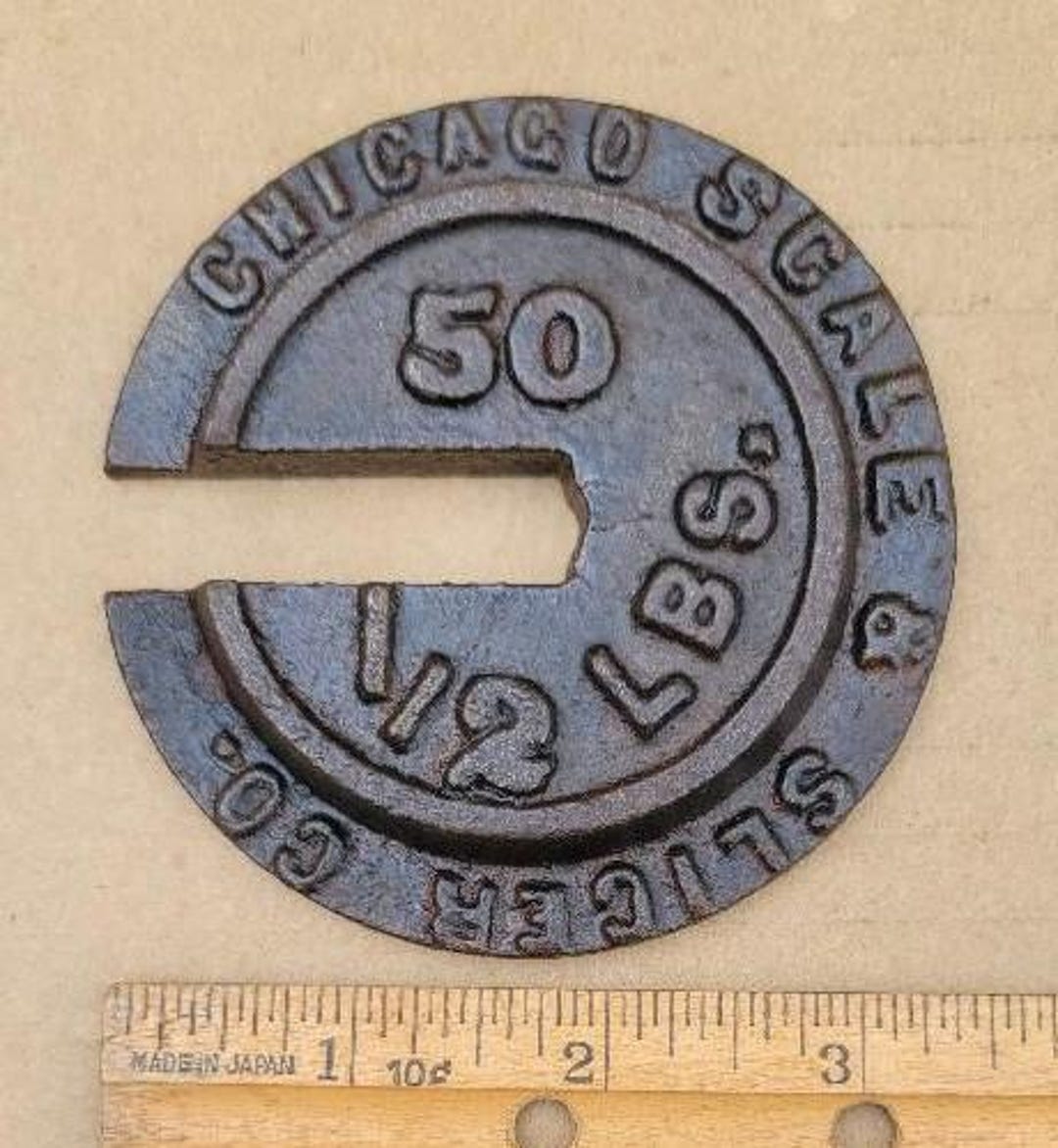 Vintage Chicago Scale & Slicer Co. Platform Scale Weight - 50 Lbs. - Etsy