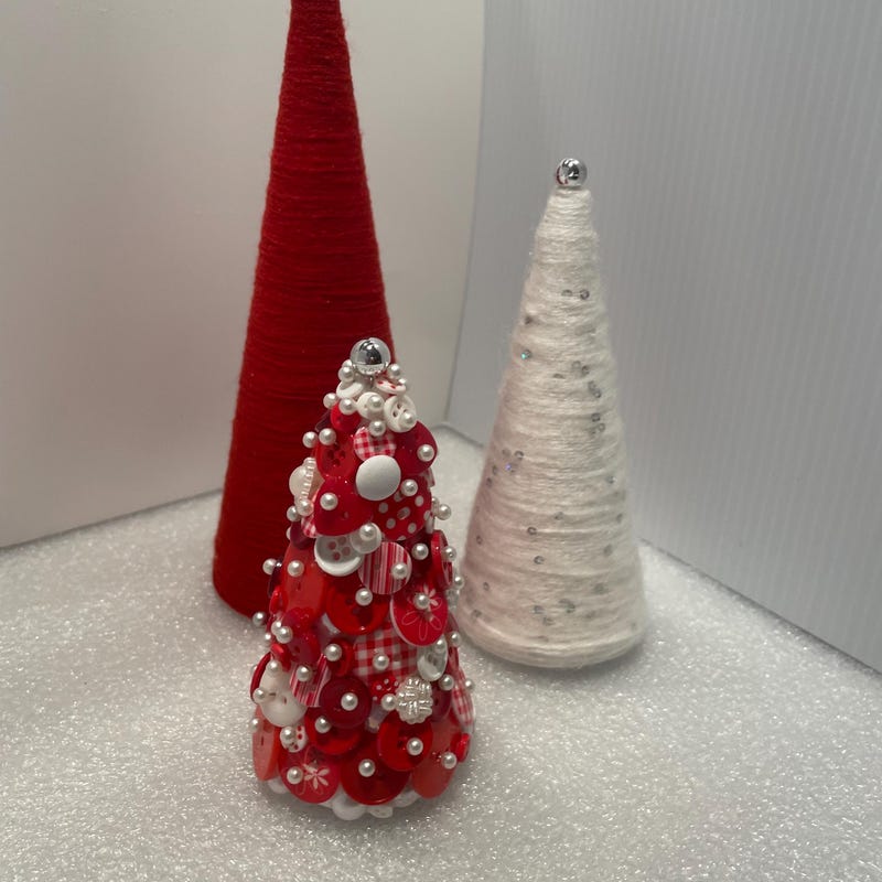 White Yarn Trees - Etsy