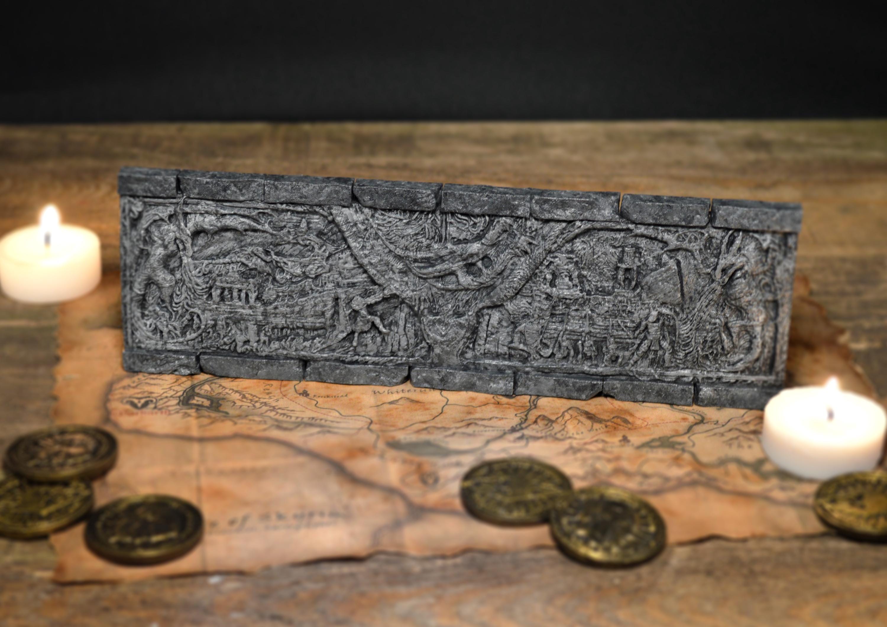 Skyrim Replica Alduin Wall Sculpture Miniature | Elder Scrolls V Skyrim ...
