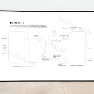 IPhone 12 Teardown Art - Digital Template - Apple - iPhone - Framed ...