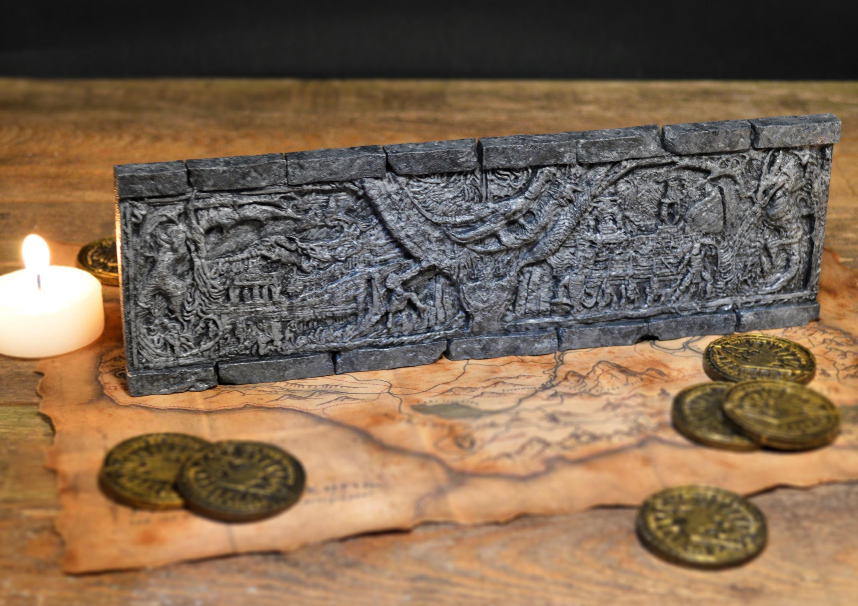 Skyrim Replica Alduin Wall Sculpture Miniature | Elder Scrolls V Skyrim ...