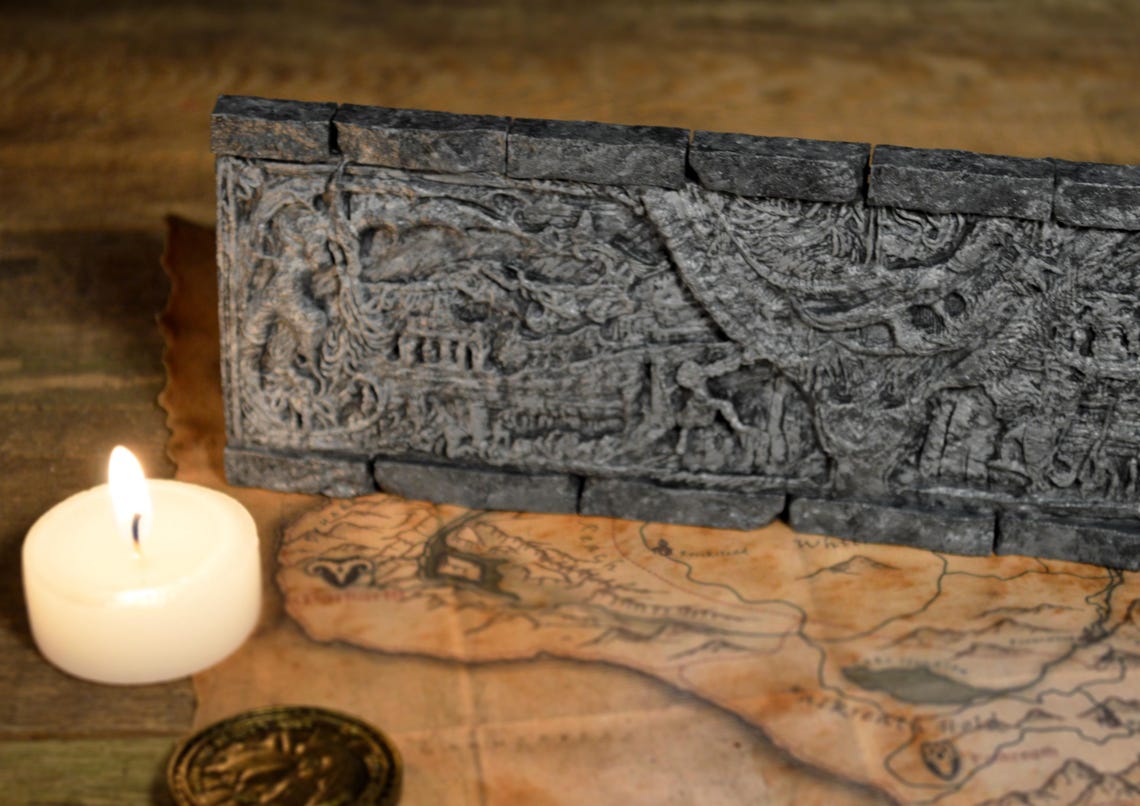 Skyrim Replica Alduin Wall Sculpture Miniature | Elder Scrolls V Skyrim ...