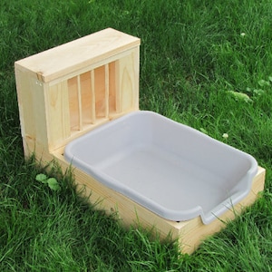Small Vertical EZ Entry - Hop Box: Rabbit Bunny Easy Entry Hay Feeder ...