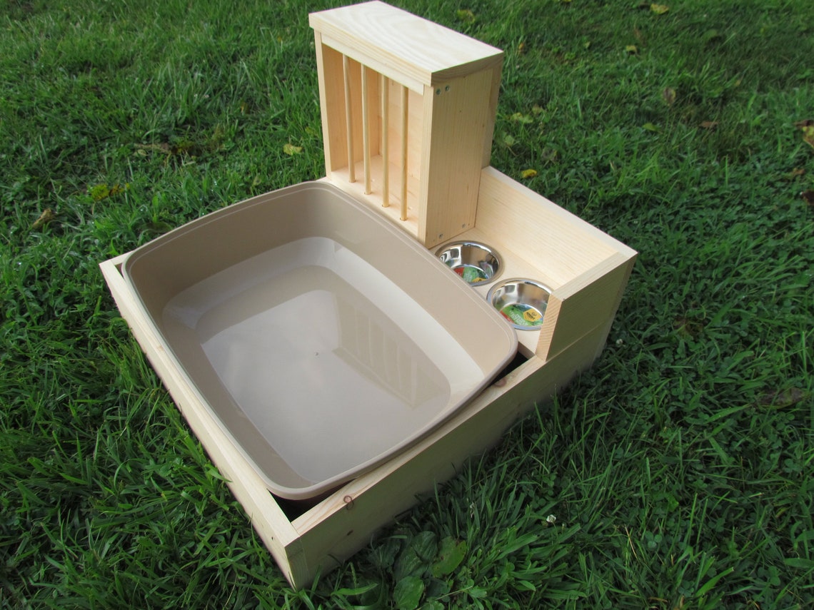 Large W/ Back Bowls Hop Box: Rabbit Bunny Hay Feeder and - Etsy