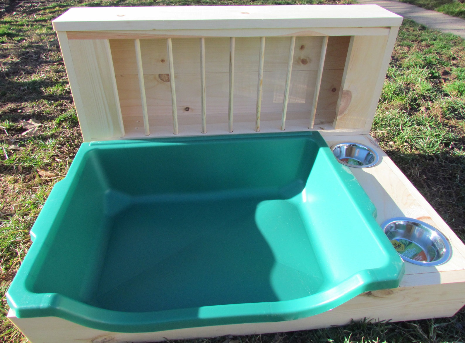 Large EZ Entry W/ Side Bowls Hop Box: Rabbit Bunny Hay - Etsy