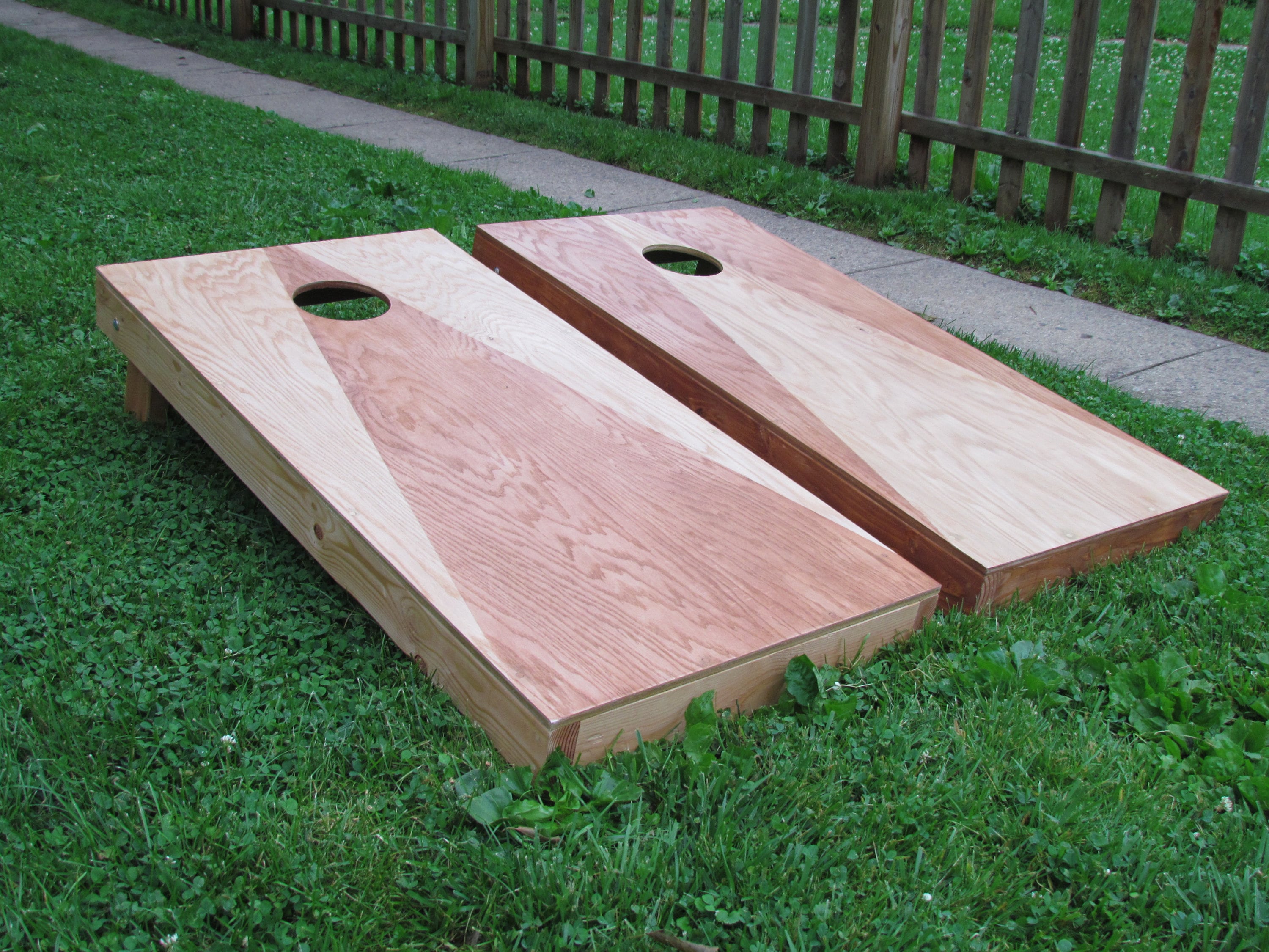 Cornhole Boards Two Toned, Stained Regulation ACA Corn Hole Boards - Etsy