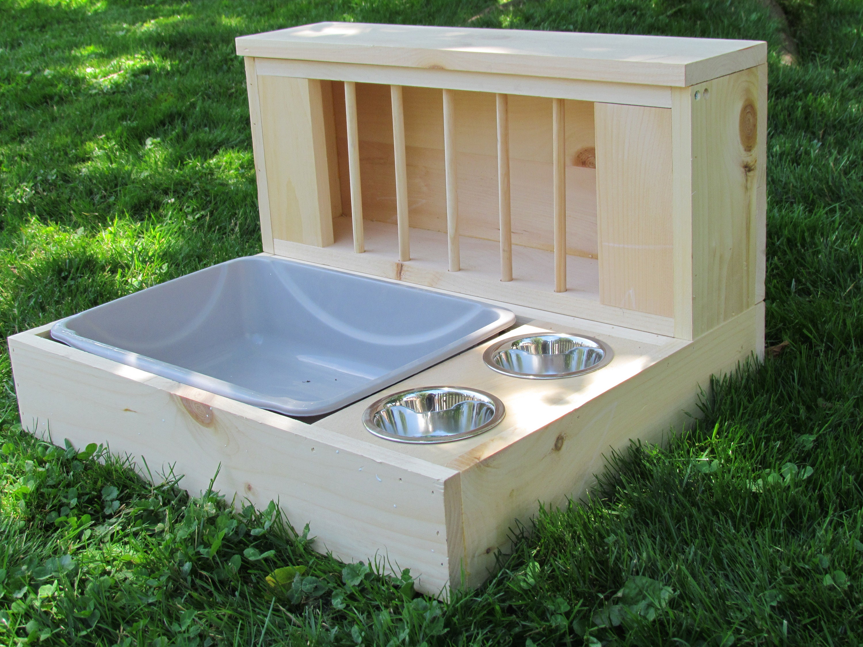 Small W/ Side Bowls Hop Box: Rabbit Bunny Hay Feeder and - Etsy