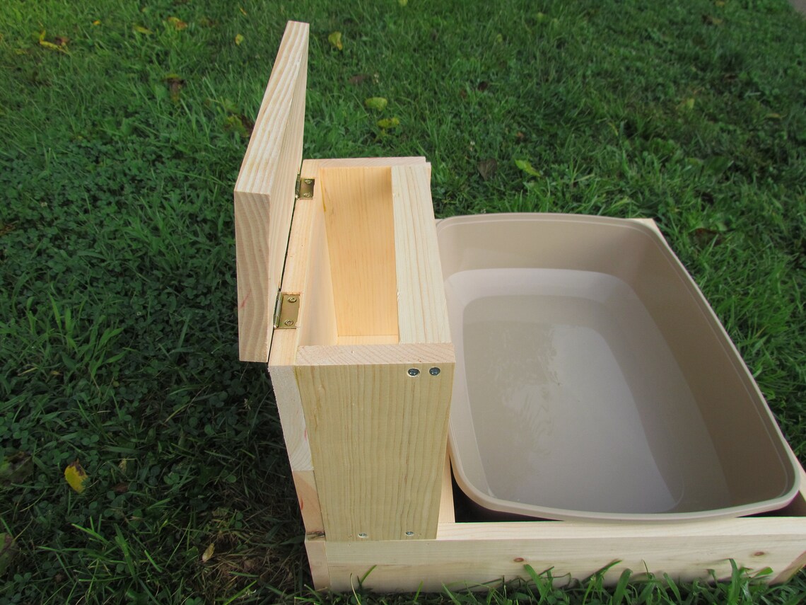 Large W/ Back Bowls Hop Box: Rabbit Bunny Hay Feeder and - Etsy