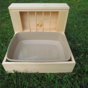 Large - Hop Box: Rabbit Bunny Hay Feeder and Litter Pan Combo, Sifting ...