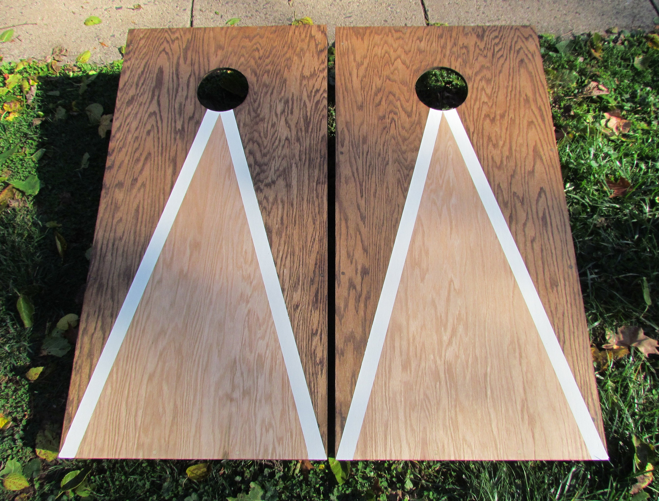 Cornhole Boards Two Toned stained regulation ACA corn hole | Etsy