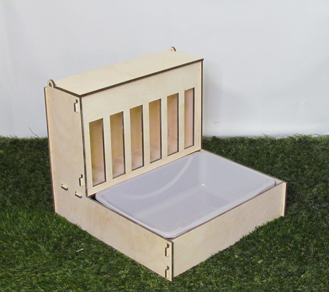 Extra Small - Hop Box 2.0 Rabbit Bunny Hay Feeder and Litter Pan Combo ...