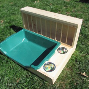 Large - EZ Entry With Side Bowls Hop Box - Rabbit Bunny Hay Feeder and ...