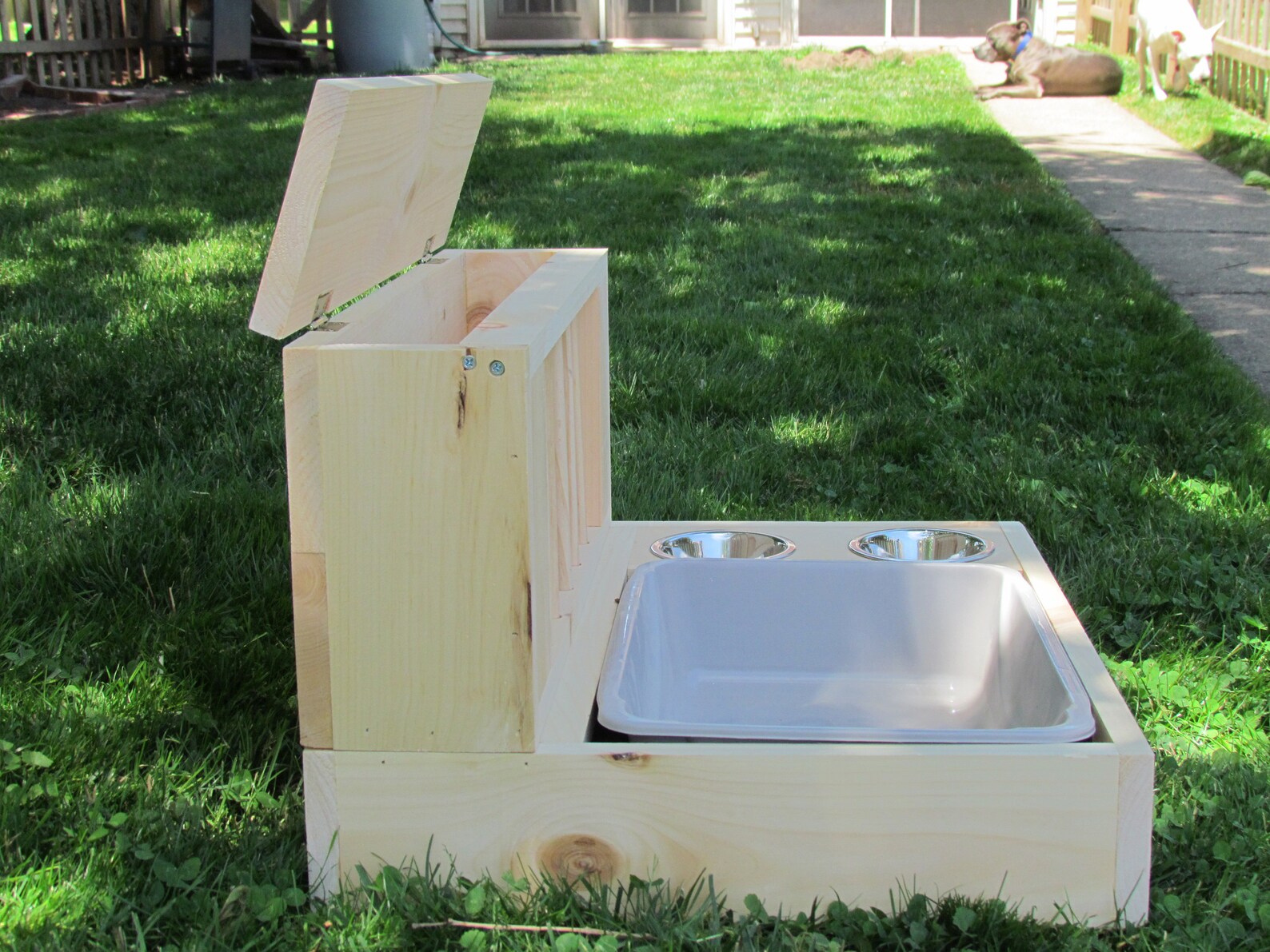 Small W/ Side Bowls Hop Box: Rabbit Bunny Hay Feeder and - Etsy