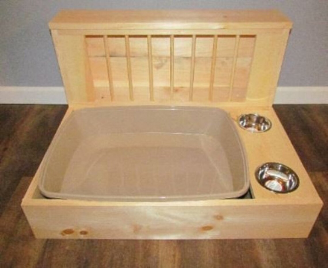 Medium W/ Side Bowls Hop Box: Rabbit Bunny Hay Feeder and - Etsy