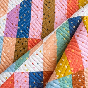 Happy Stripes PDF Quilt Pattern/ Stash Buster Quilt Pattern/ Layer Cake ...