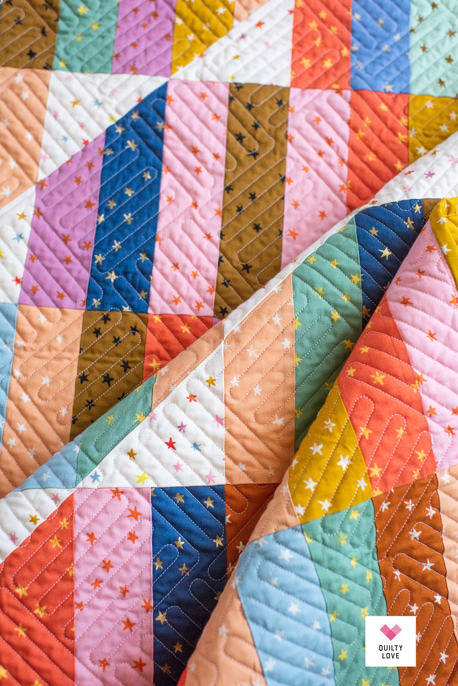 Happy Stripes PDF Quilt Pattern/ Stash Buster Quilt Pattern/ - Etsy