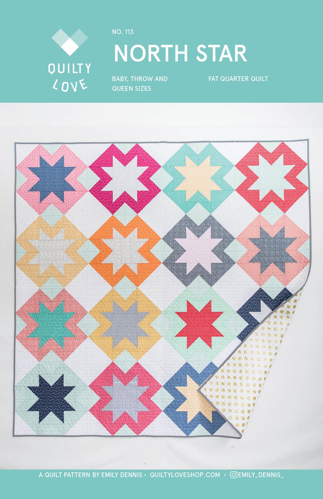 North Star PDF Quilt Pattern/ Modern Quilt Pattern/ Star Quilt Pattern ...