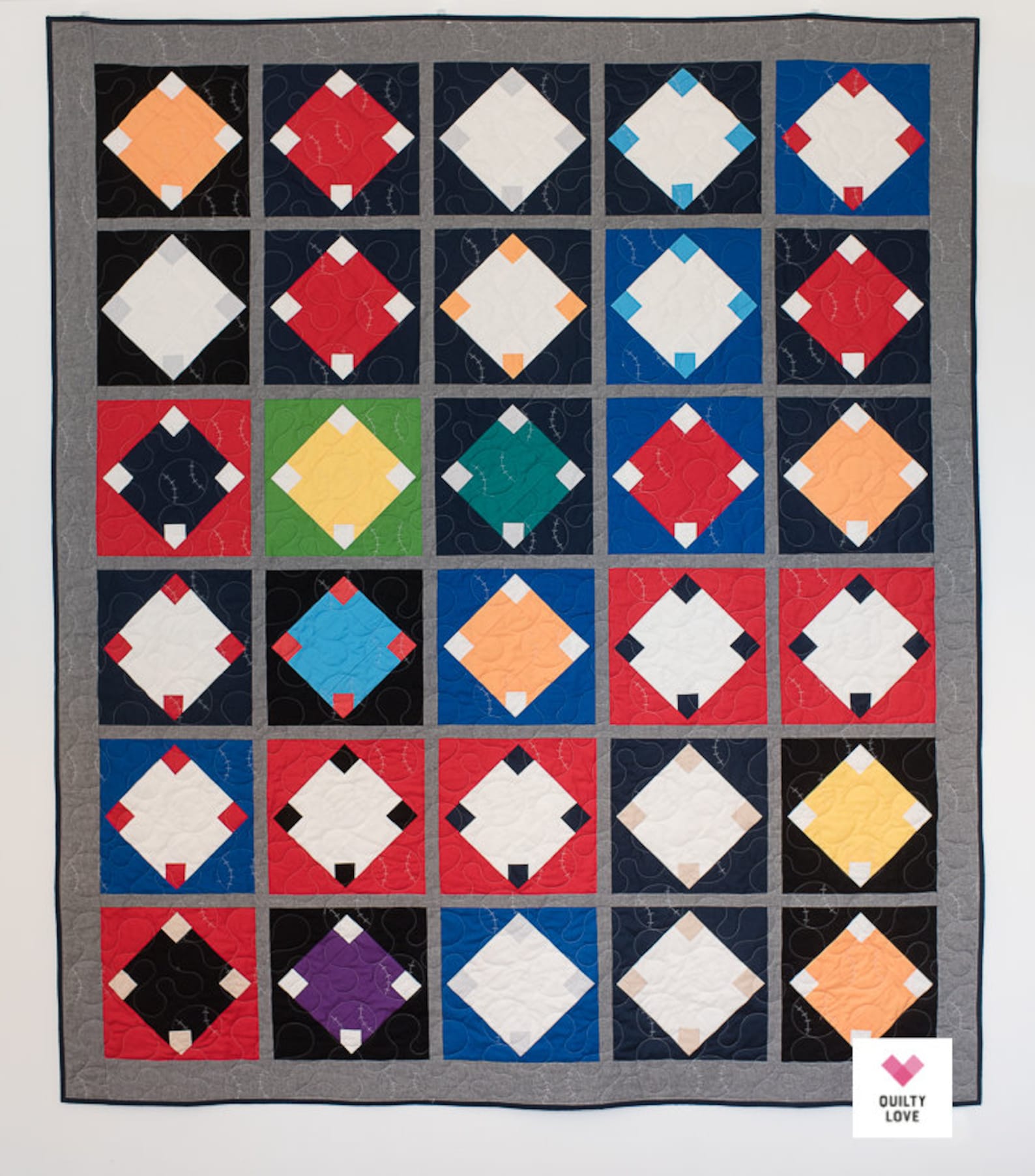 Home Run PDF Quilt Pattern/ Baseball Quilt Pattern /boy Quilt Pattern ...