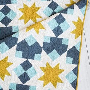 Night Stars PDF Quilt Pattern/ Star Quilt Pattern/ Modern Quilt Pattern ...