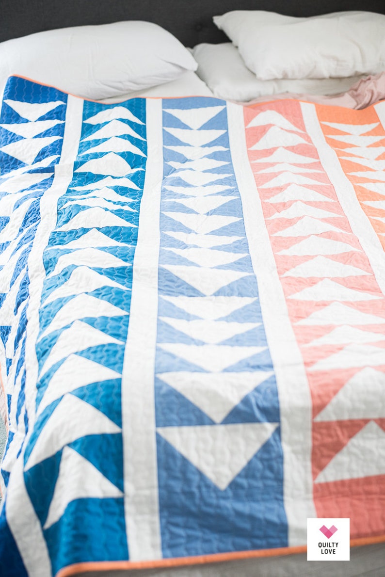 Flying PDF Quilt Pattern/ Flying Geese Quilt Pattern/ Modern Quilt ...