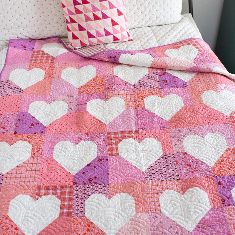 Heart Quilt Pattern - Etsy