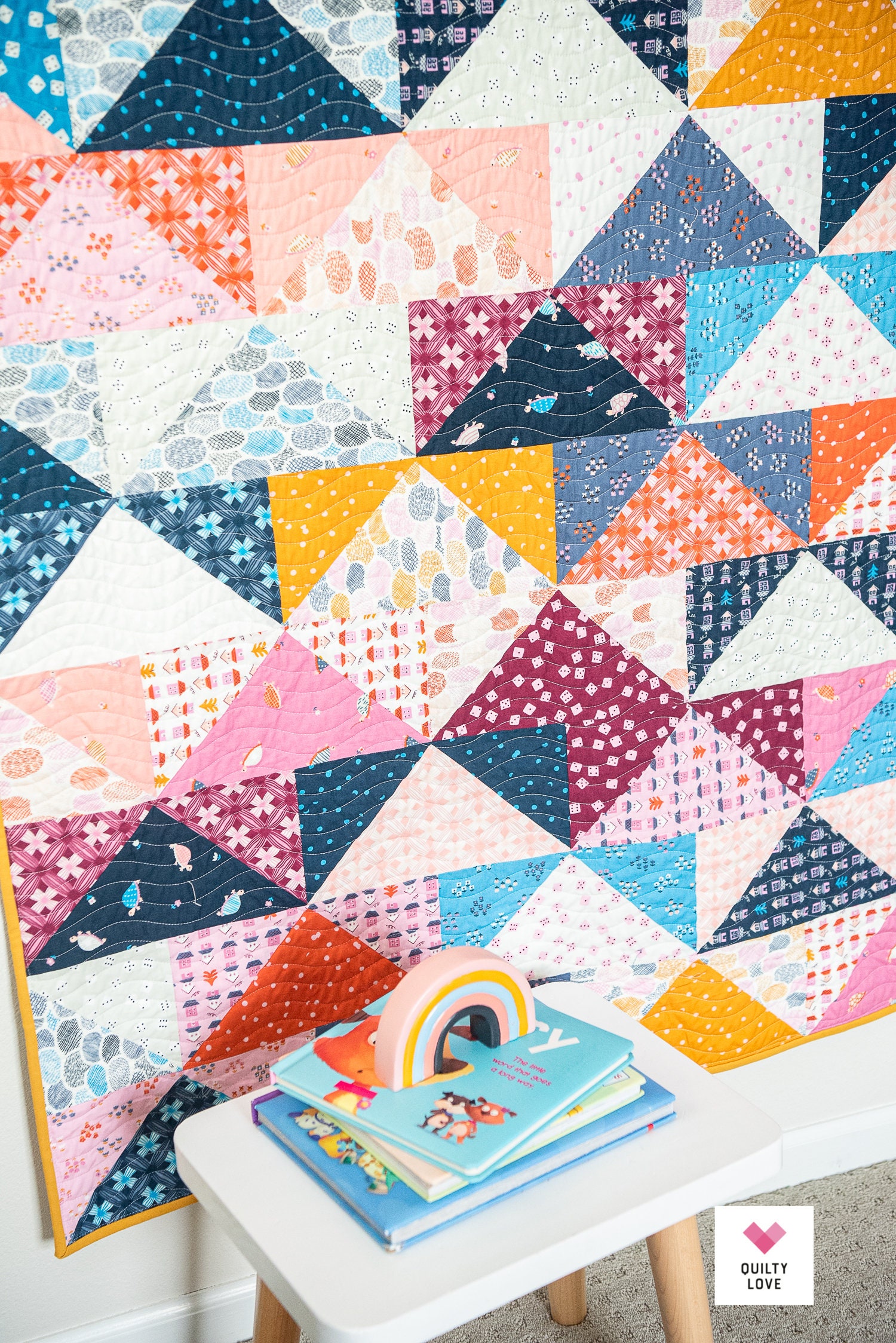 Patchwork Flying Geese PDF Quilt Pattern/ Stash Buster Quilt - Etsy