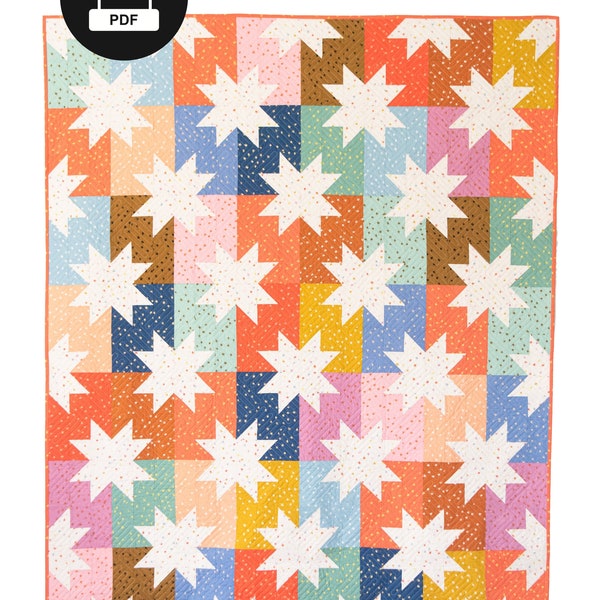 Scrappy Star Quilt - Etsy
