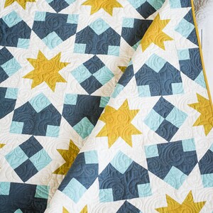 Night Stars PDF Quilt Pattern/ Star Quilt Pattern/ Modern Quilt Pattern ...