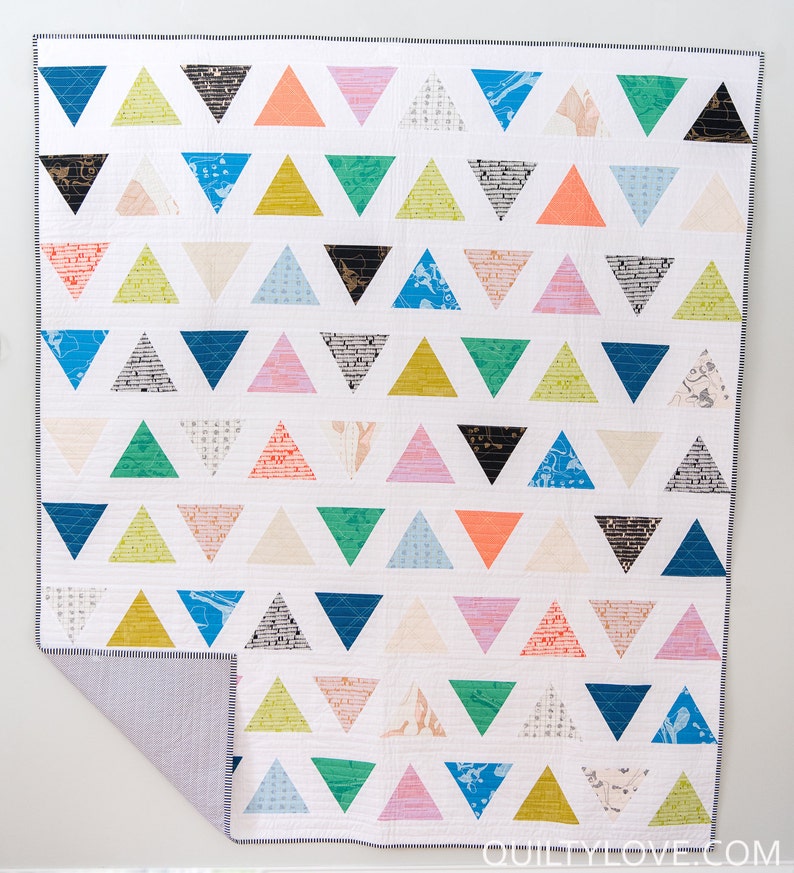 Triangle Pop PDF Quilt Pattern/ Triangle Quilt Pattern/ Modern Quilt ...