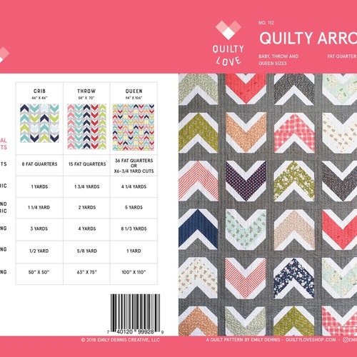 Quilty Arrows PDF Quilt Pattern/ Modern Quilt Pattern/ Arrow - Etsy