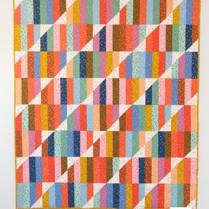 Happy Stripes PDF Quilt Pattern/ Stash Buster Quilt Pattern/ Layer Cake ...