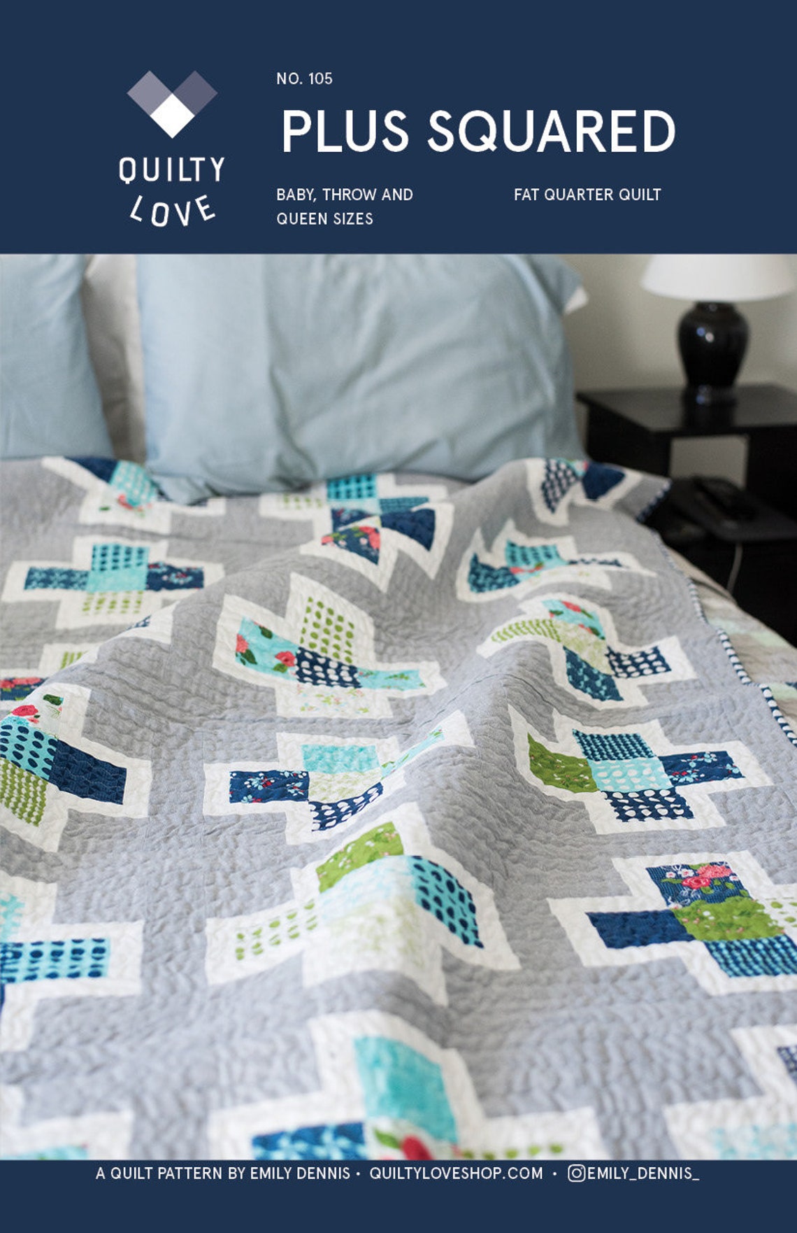 Plus Squared PDF Quilt Pattern/ Modern Quilt Pattern/ Plus Quilt ...