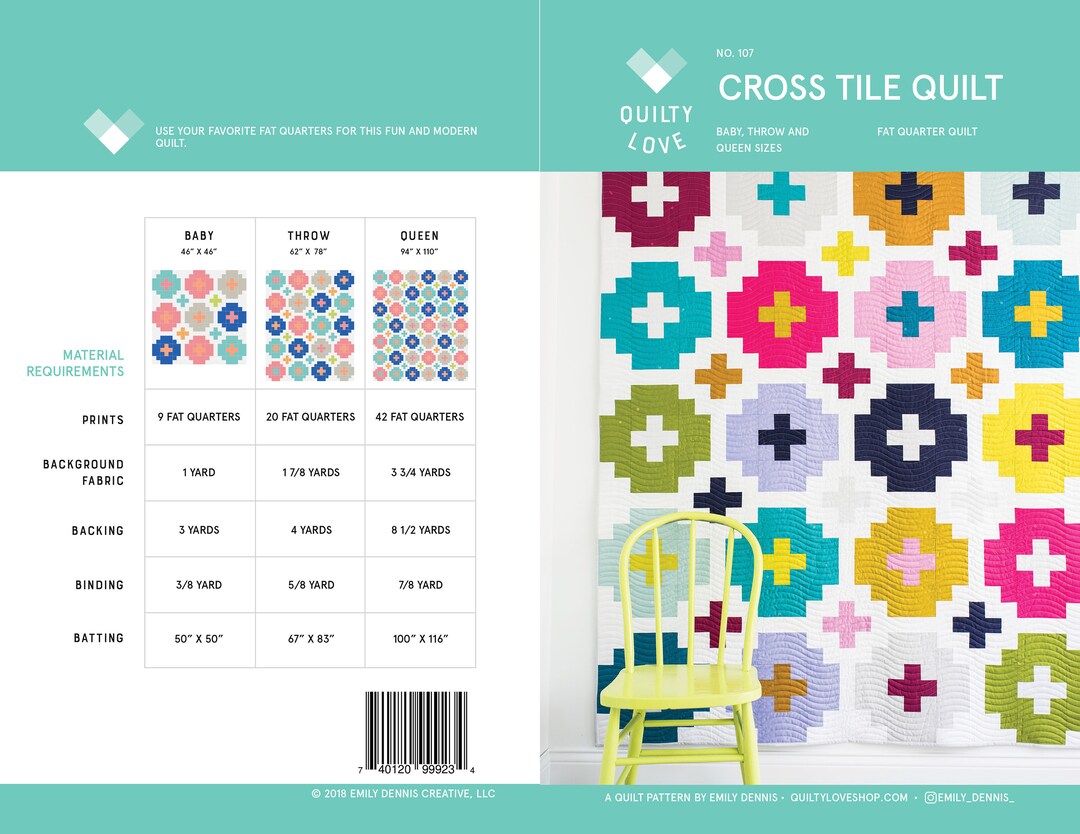 Cross Tile PDF Quilt Pattern - Etsy