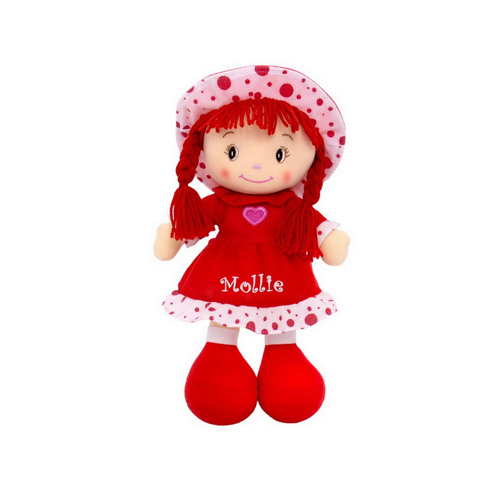 Personalized Sweetheart Cuddle Doll - 14 Inch, Red - Etsy